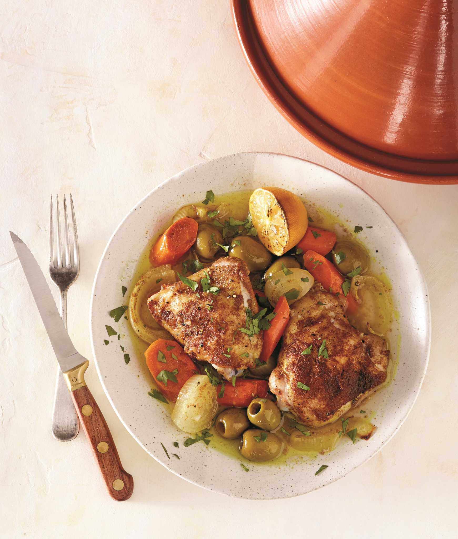 Recipe: Moroccan-Spiced Chicken with Carrots and Olives