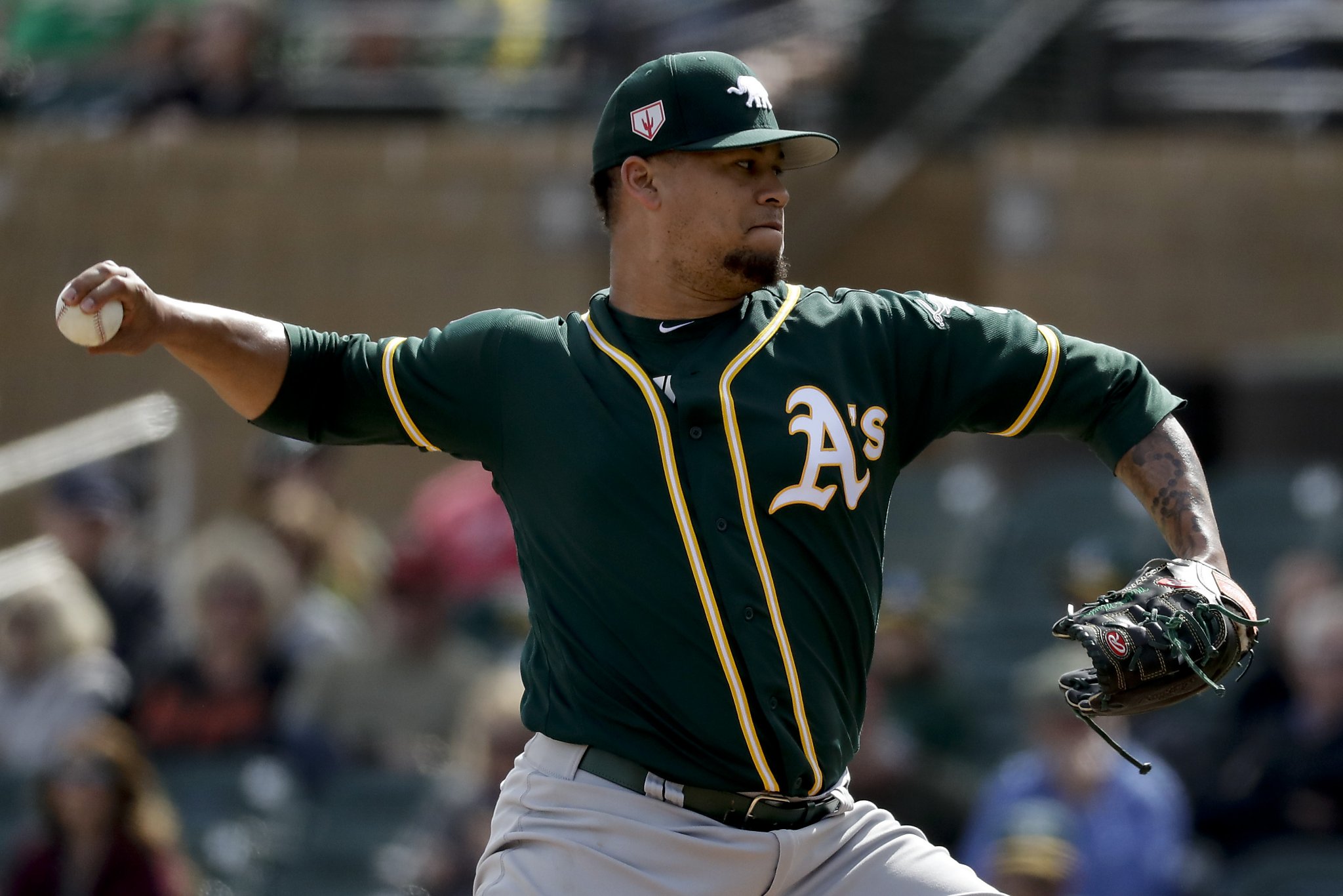 A’s Frankie Montas has new pitch, better equipped to make roster