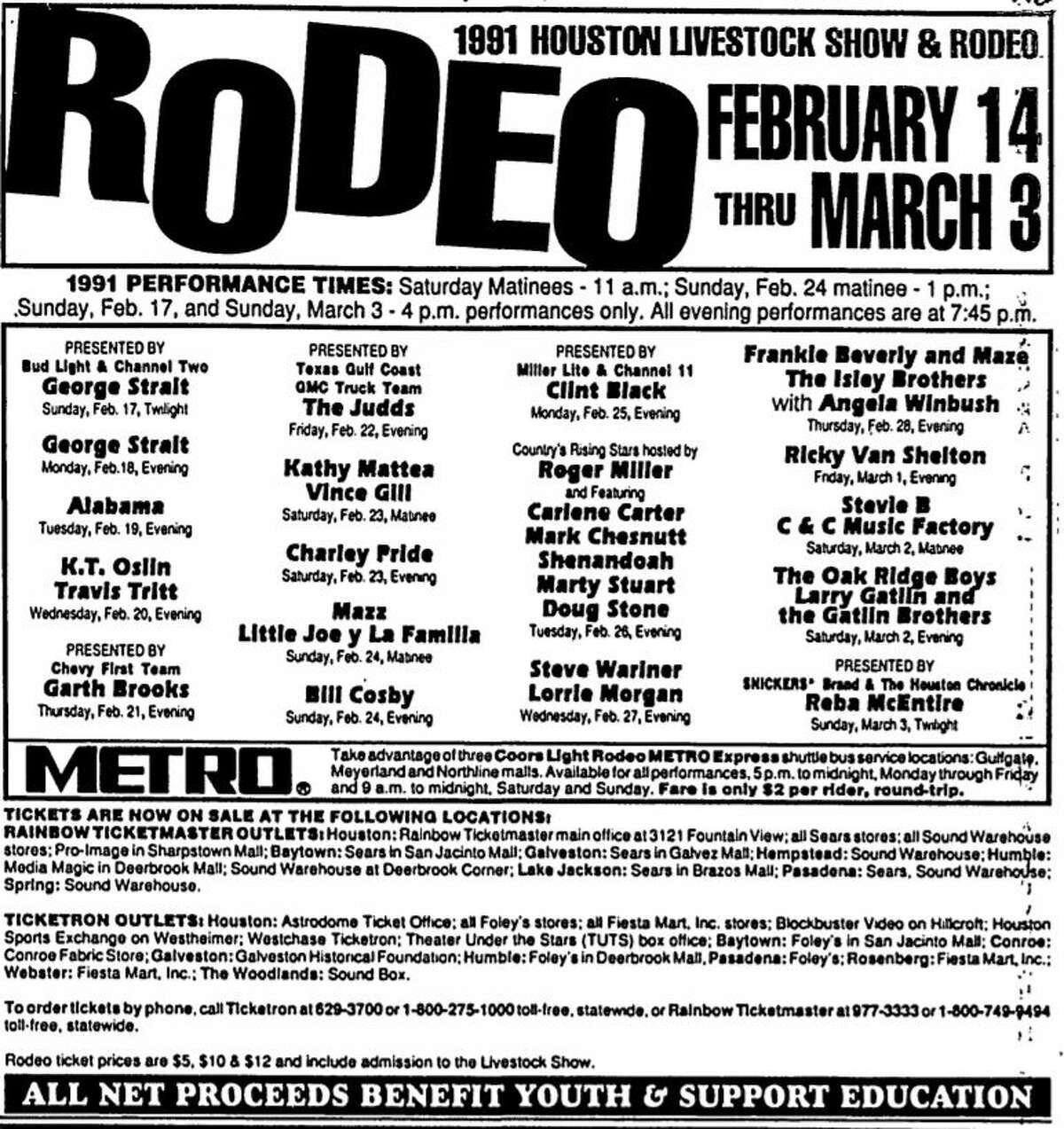 Rodeo ads show how much pop music, and ticket prices, have changed over ...
