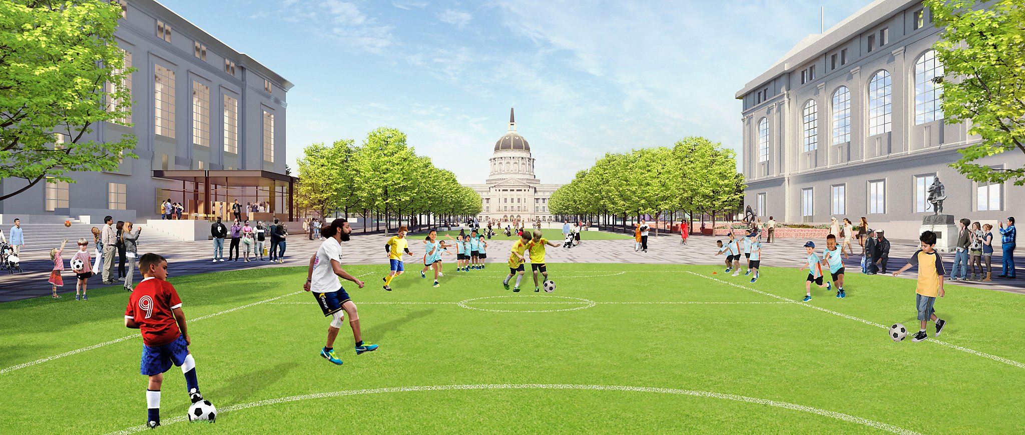 SF Civic Center’s new vision: soccer fields, shaded gardens and people