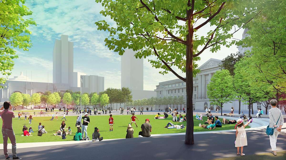 SF Civic Center’s new vision: soccer fields, shaded gardens and people