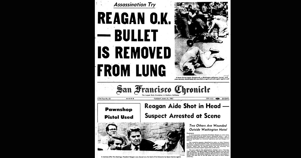 Chronicle Covers: When Ronald Reagan survived an assassination attempt