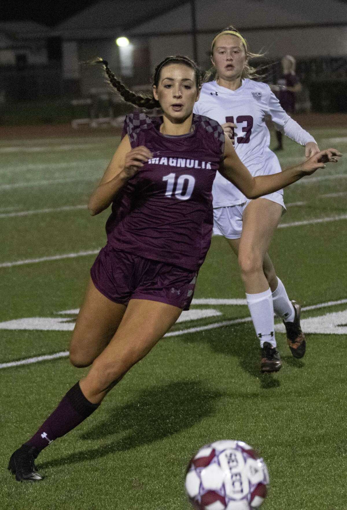 GIRLS SOCCER: Magnolia plays to draw in crucial district match