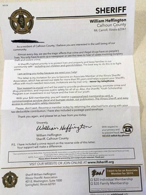 Scam letters in Calhoun County feature fake sheriff signature, totally ...