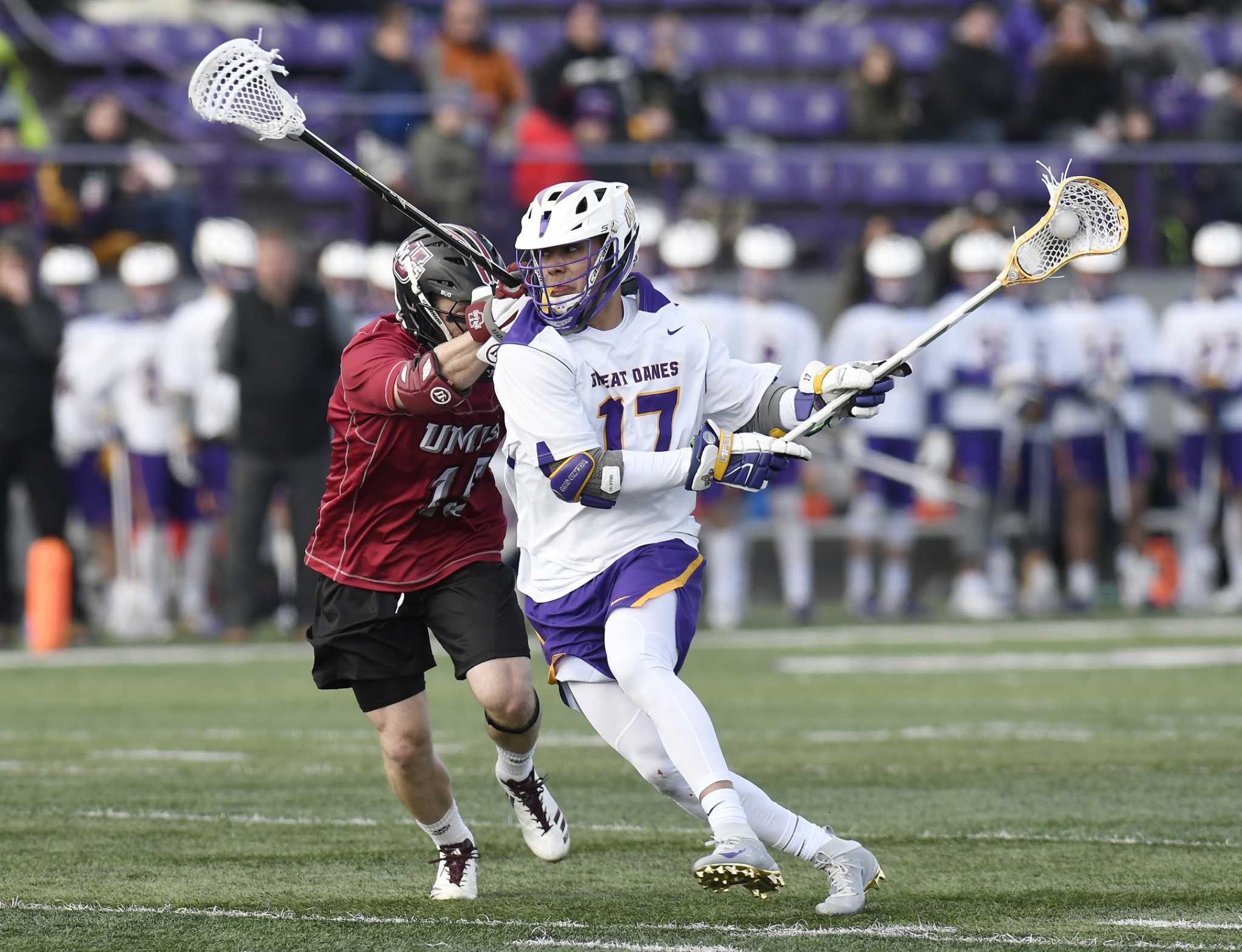 UAlbany lacrosse's Patterson learning to dish it out