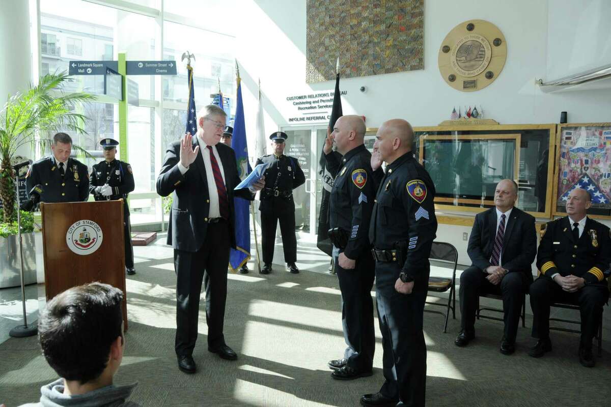 Two sworn in as sergeants in Stamford