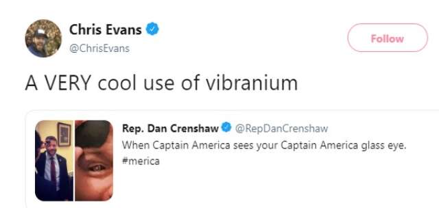 Texas Rep. Dan Crenshaw reveals glass eye, stunning Avengers star