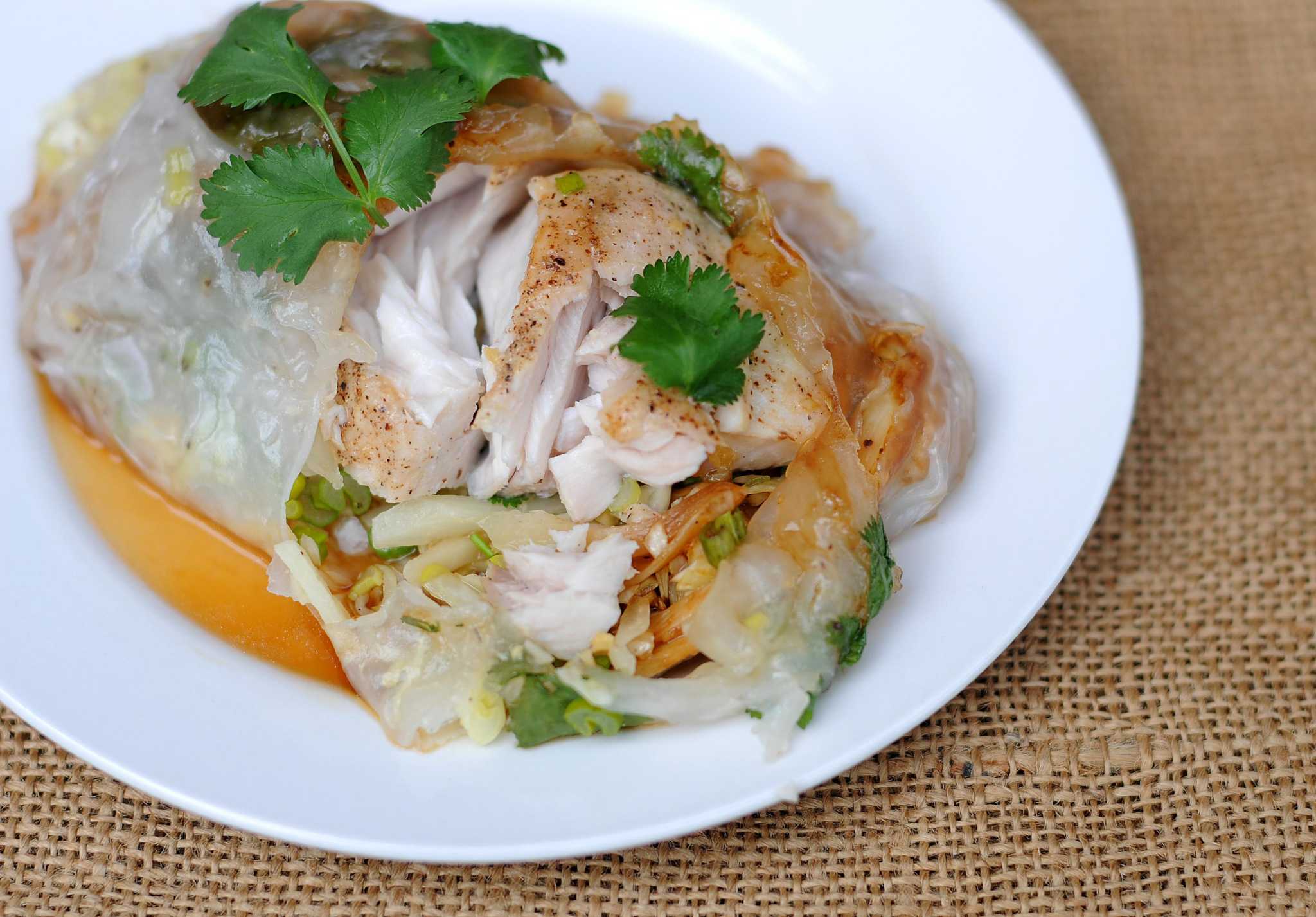 Recipe: Fish Fillet and Tender Vegetables in a Rice Wrapper