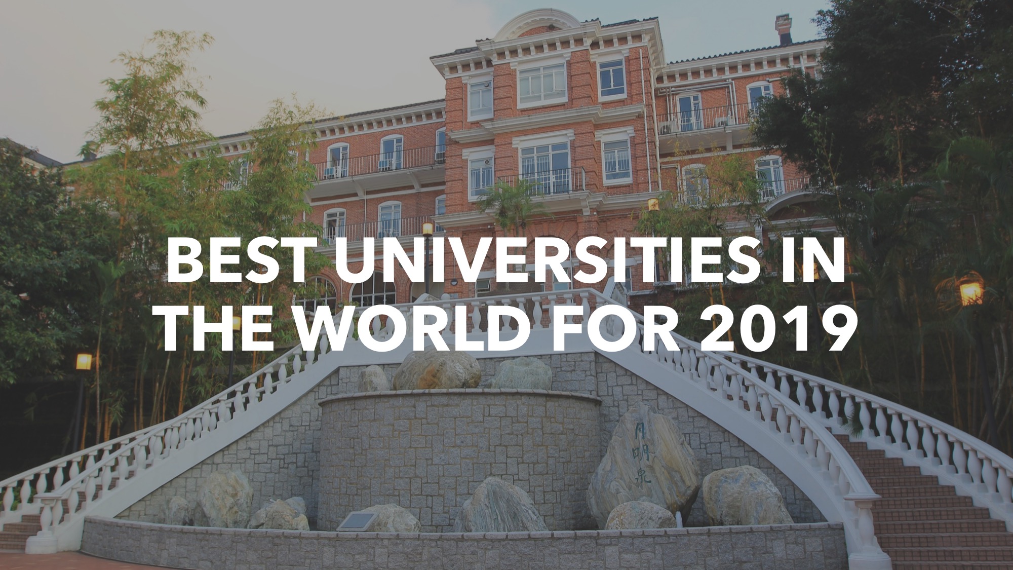 Best universities in the world for 2019
