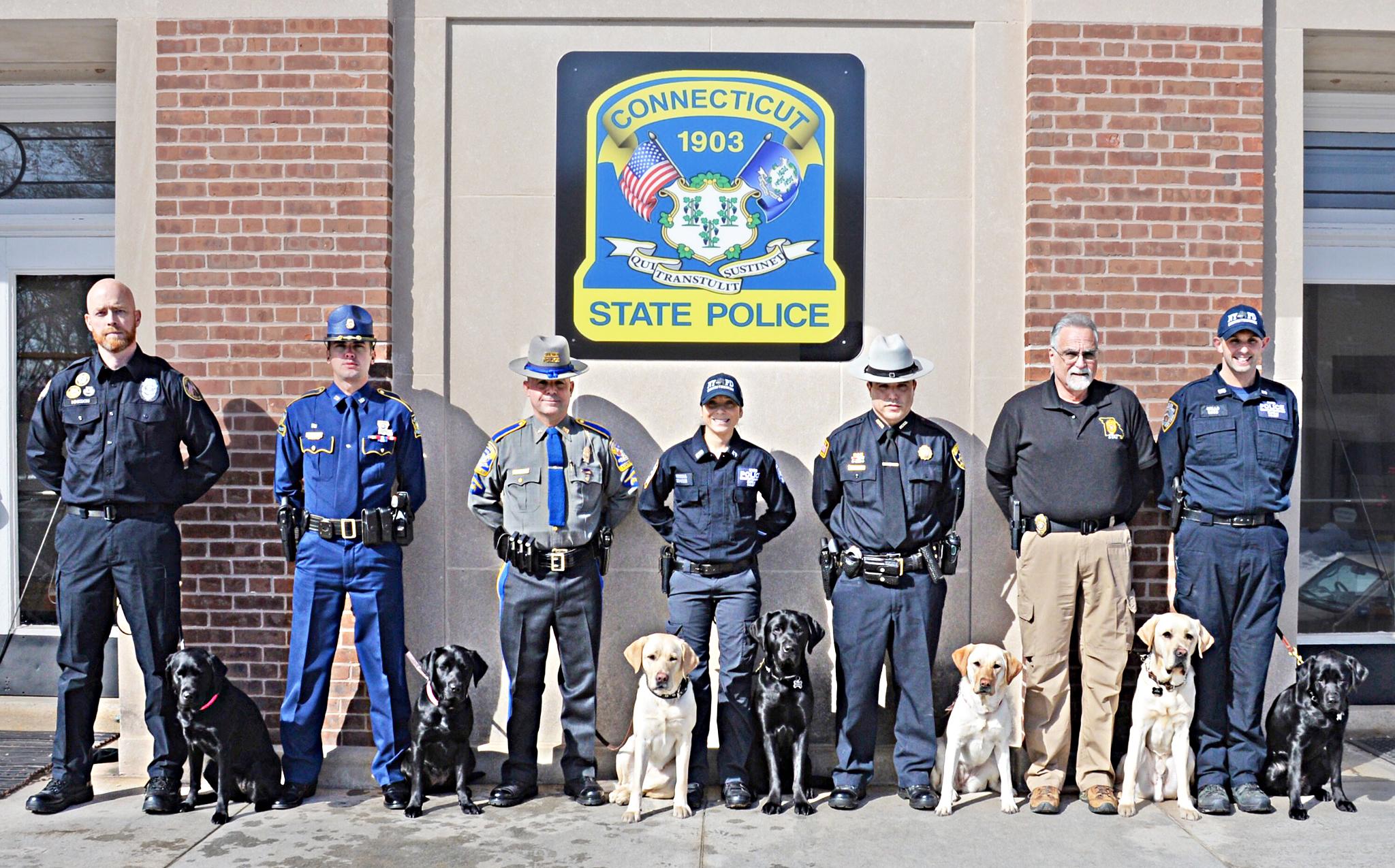 7 Connecticut State Police canine units graduate from training