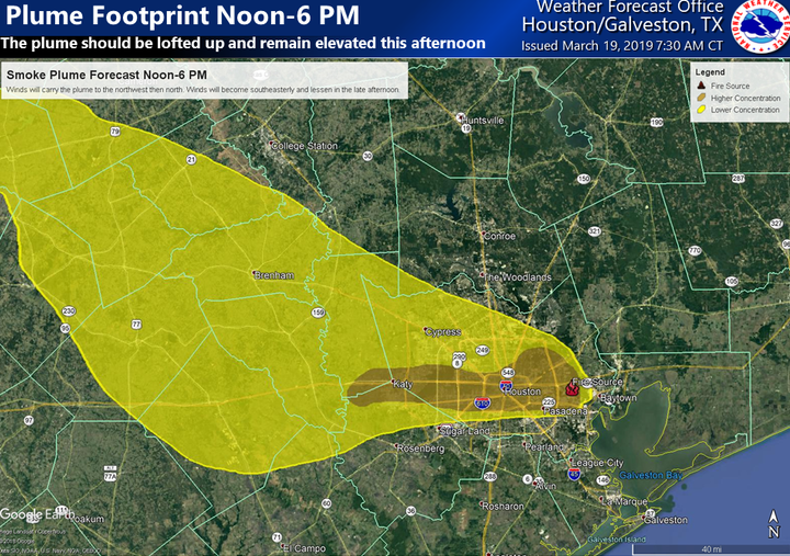 Deer Park plant fire: How the weather impacts growing smoke plume