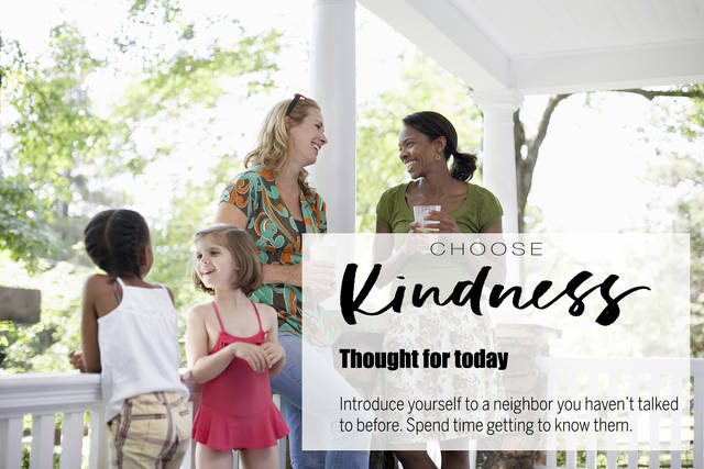 Be Kind to Your Neighbor Month tip of the day