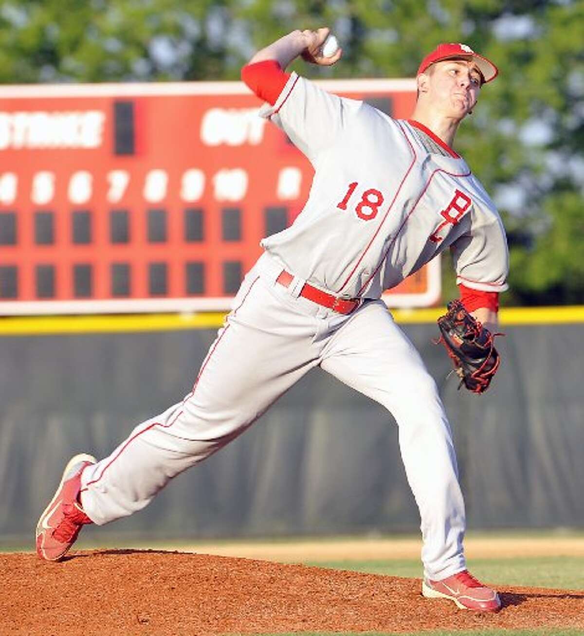 Former Bridge City pitcher makes spring training appearance for Rangers