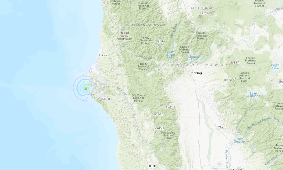 Magnitude 3.5 earthquake strikes near Petrolia, CA