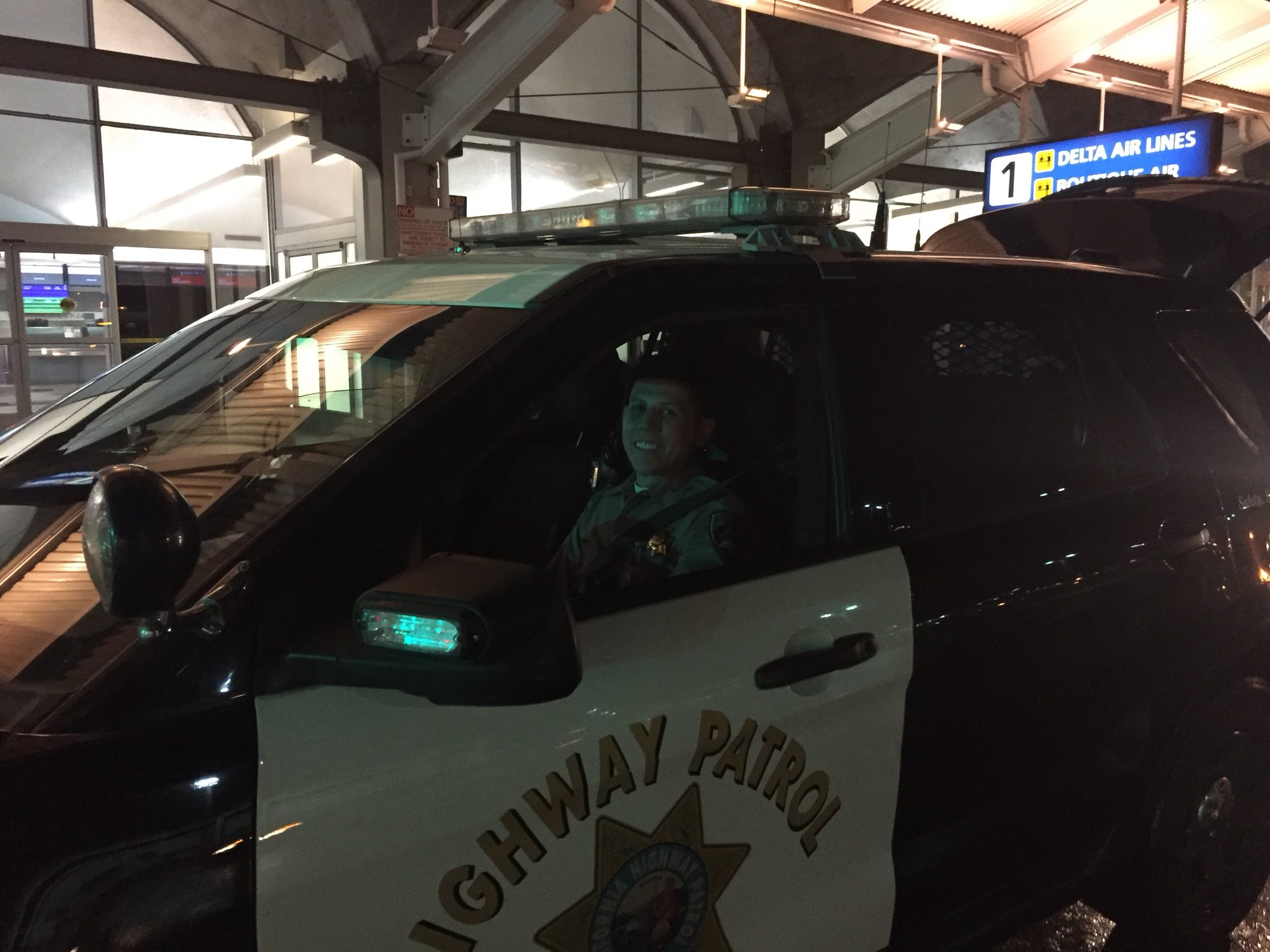 CHP officer comes to rescue of stranded newlyweds