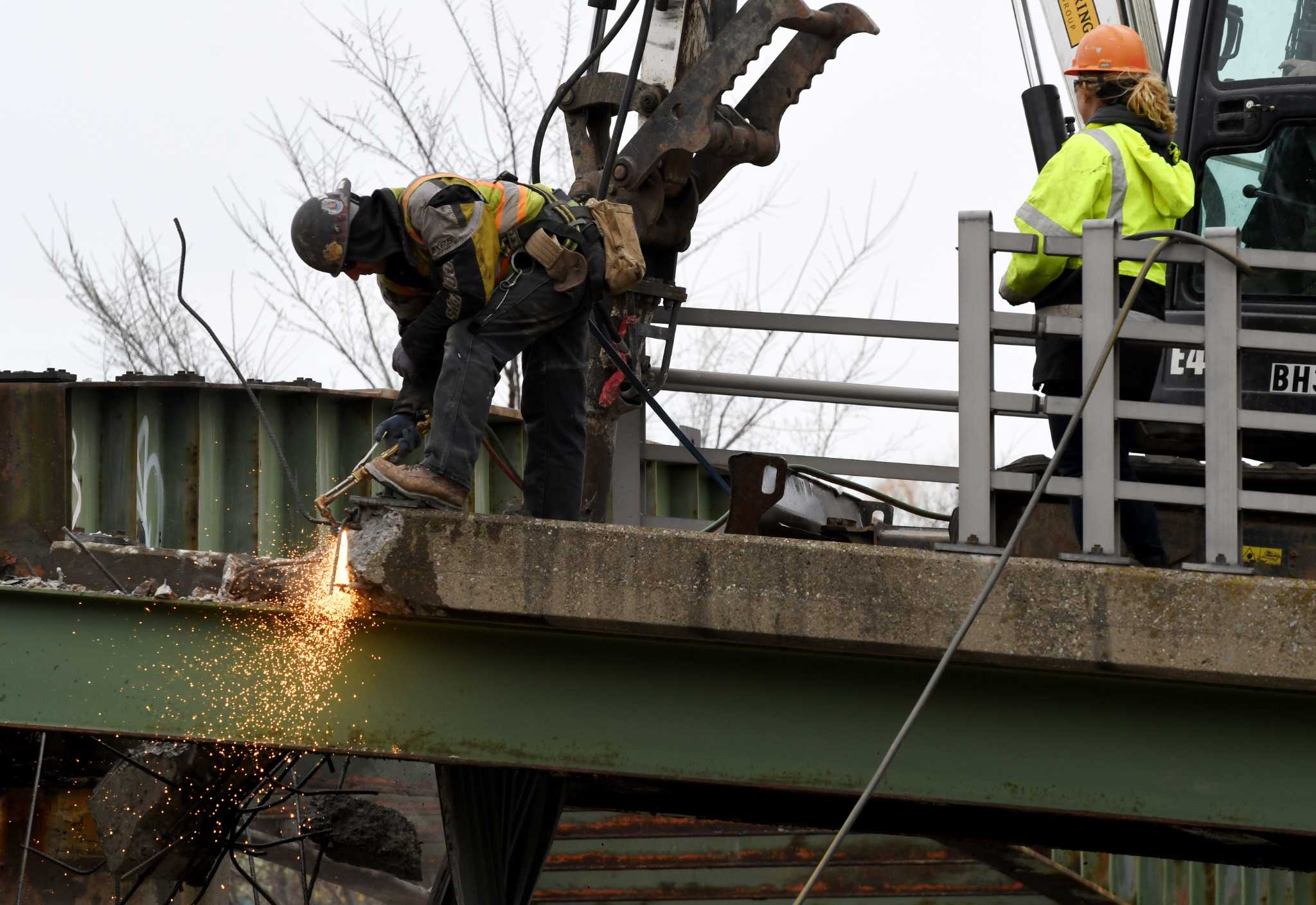 Photos: Pedestrian bridge demolished