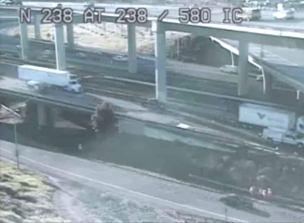 Two Lanes Still Closed On I-238 After Big-Rig Crash