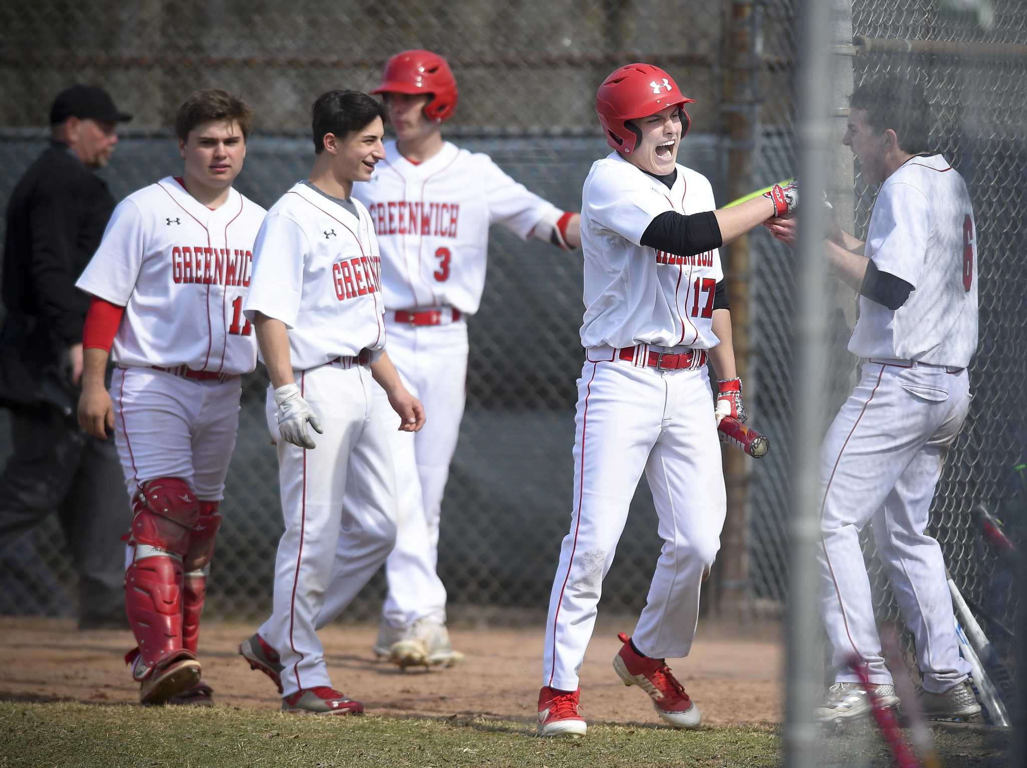 Greenwich opens its baseball season with a win against Simsbury