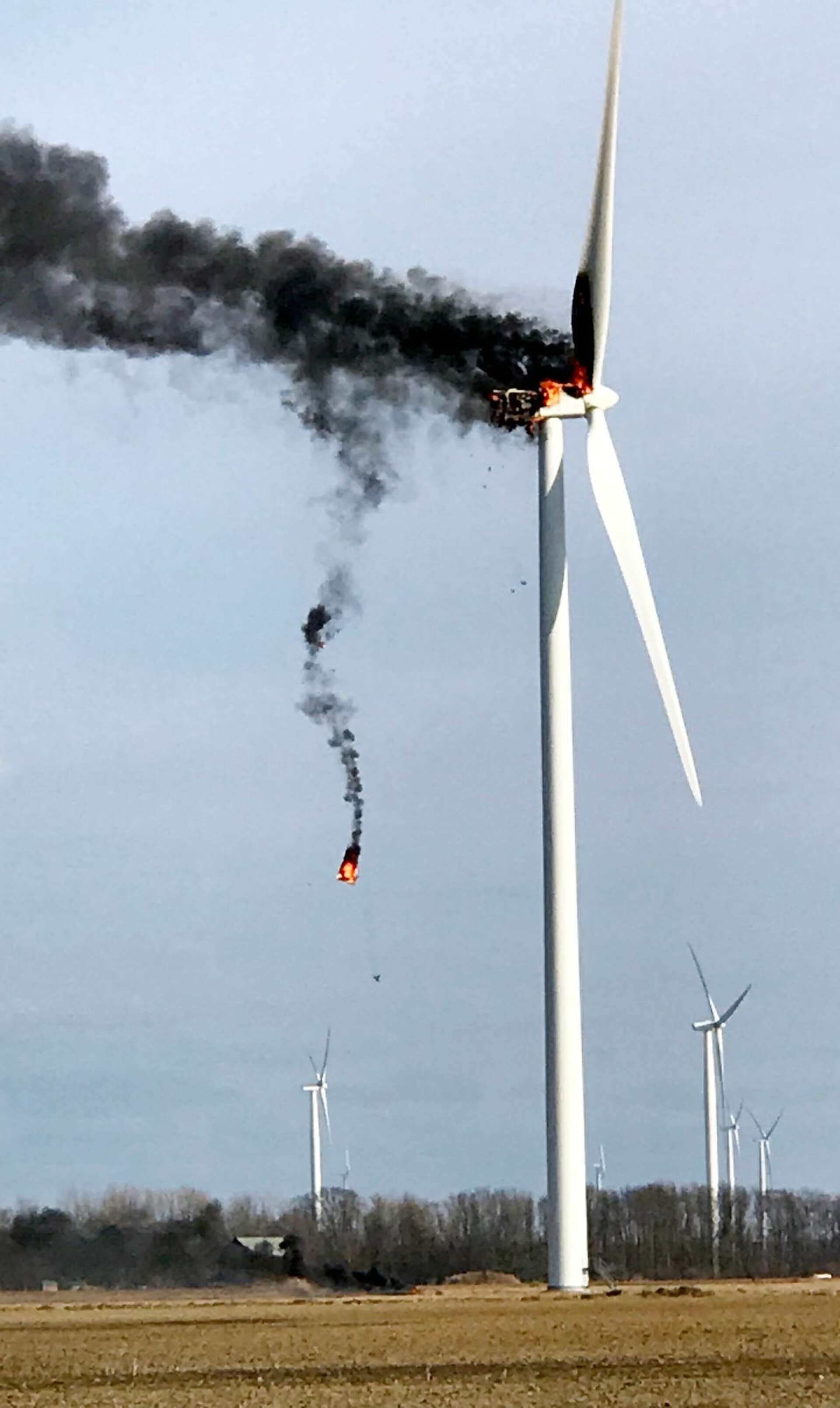 windmill on fire today