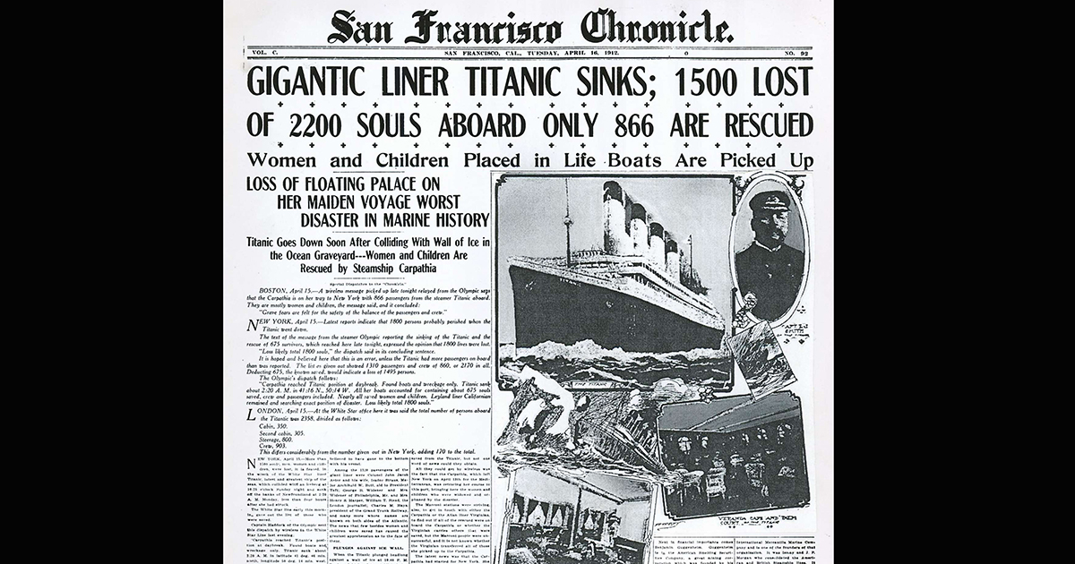 Chronicle Covers: The Titanic’s sinking, more than a century later