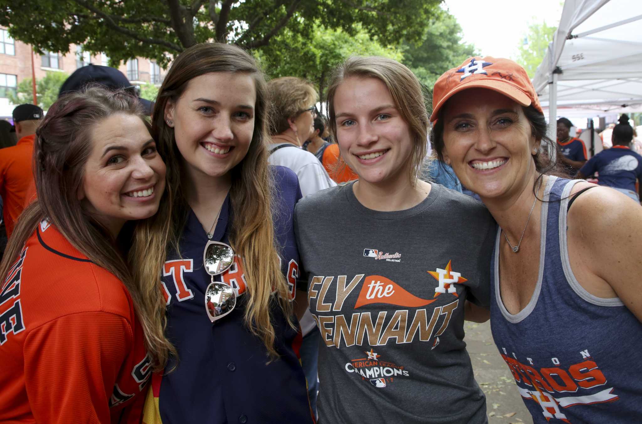Astros fans celebrate home opener at Minute Maid Park