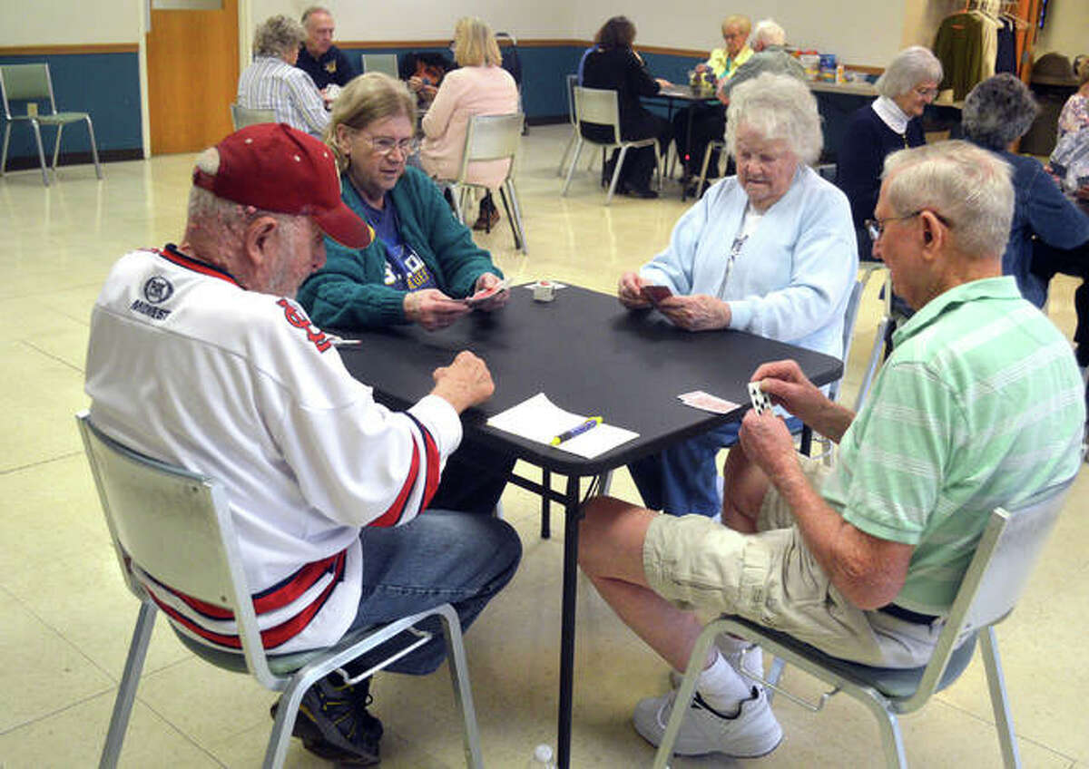 Playing pinochle at Main Street Community Center — 10 photos