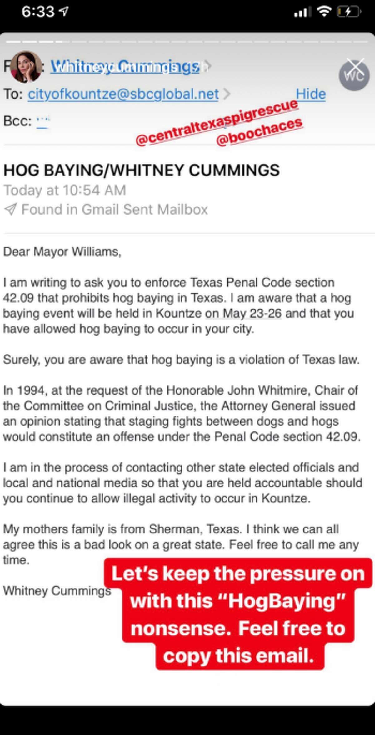 Comedian Whitney Cummings sparks social media outrage over small Texas ...