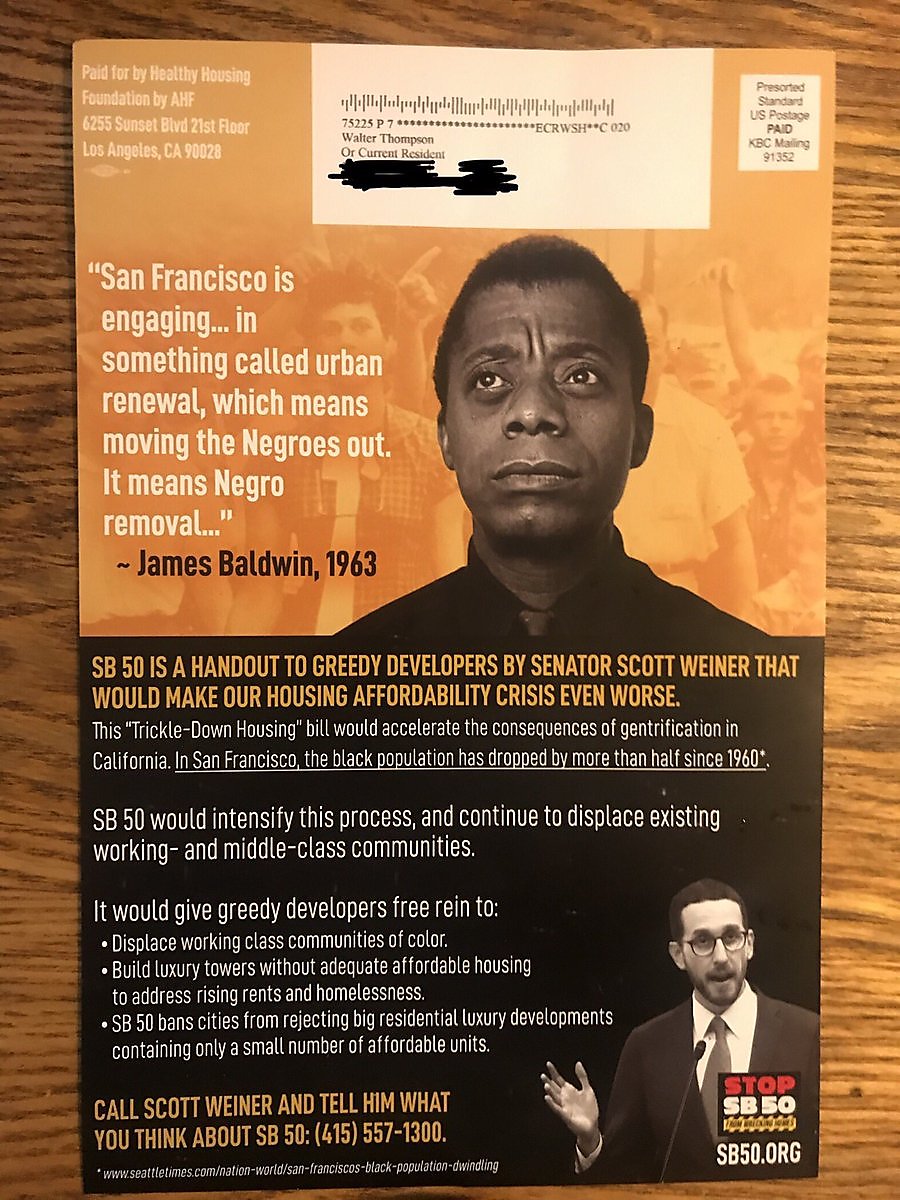 Supporters of SB 50 fire back after ads equate housing bill to “Negro ...