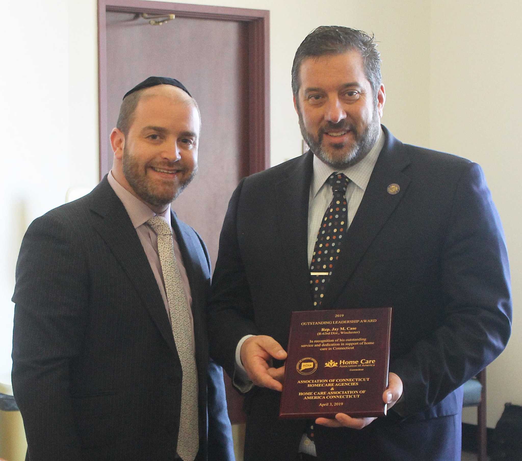 Rep. Jay Case awarded by home care association