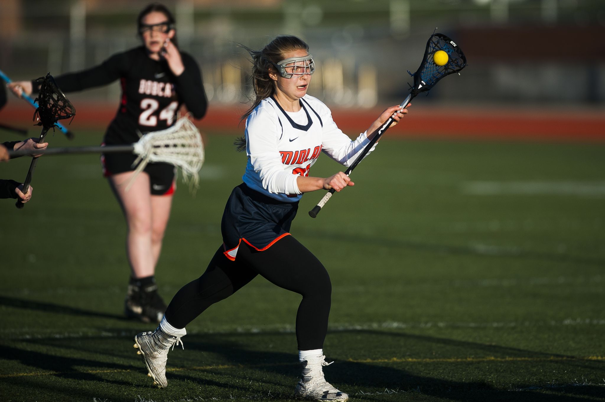 Midland rolls past Grand Blanc in girls' lacrosse