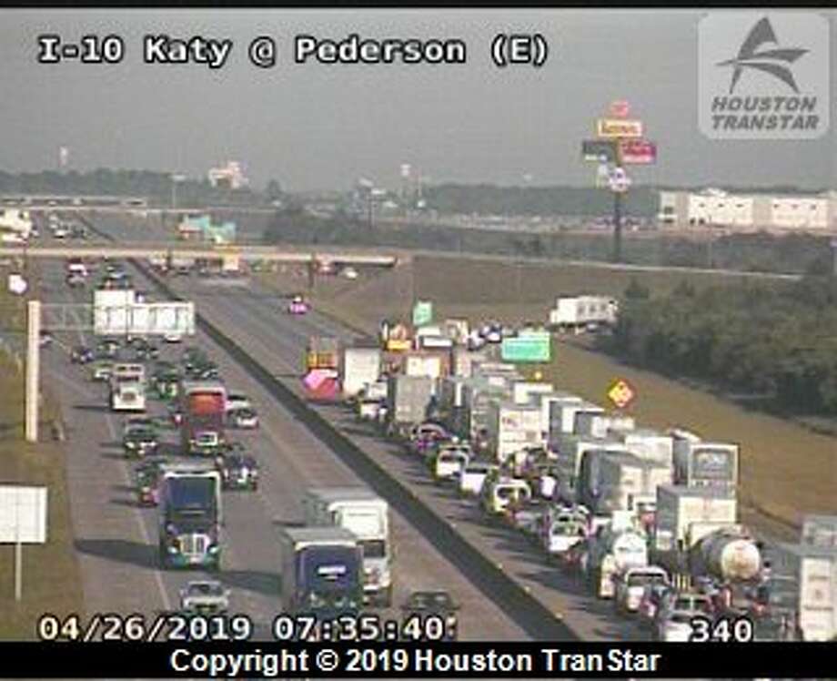 Katy Freeway closed after big rig crash near Brookshire - Houston Chronicle