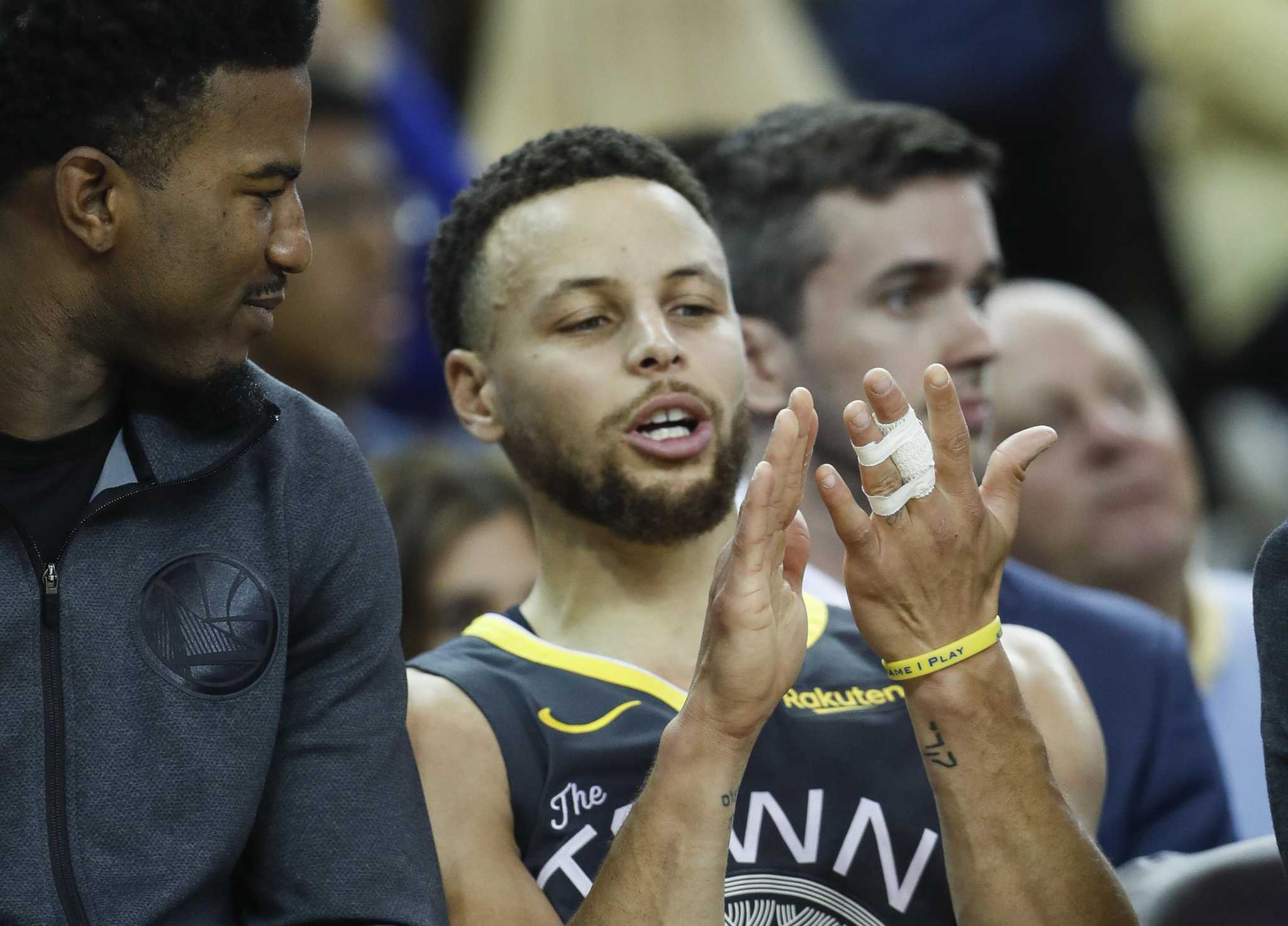 Stephen Curry suffers finger injury in Game 2; James Harden also hurt ...
