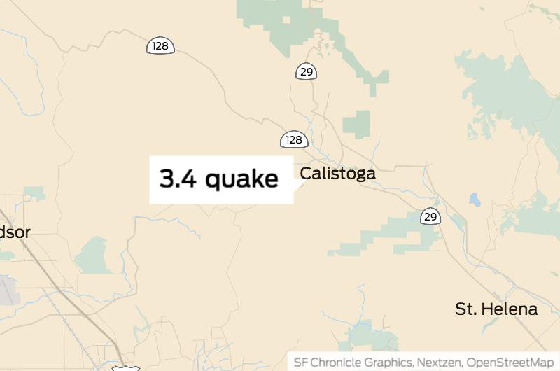 3.4 quake strikes Calistoga area