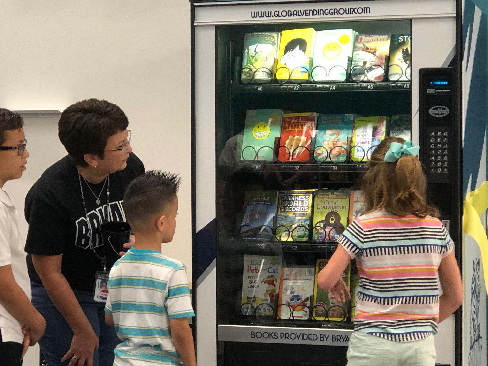 Books — not candy — in this school vending machine at Katy’s Bryant ...