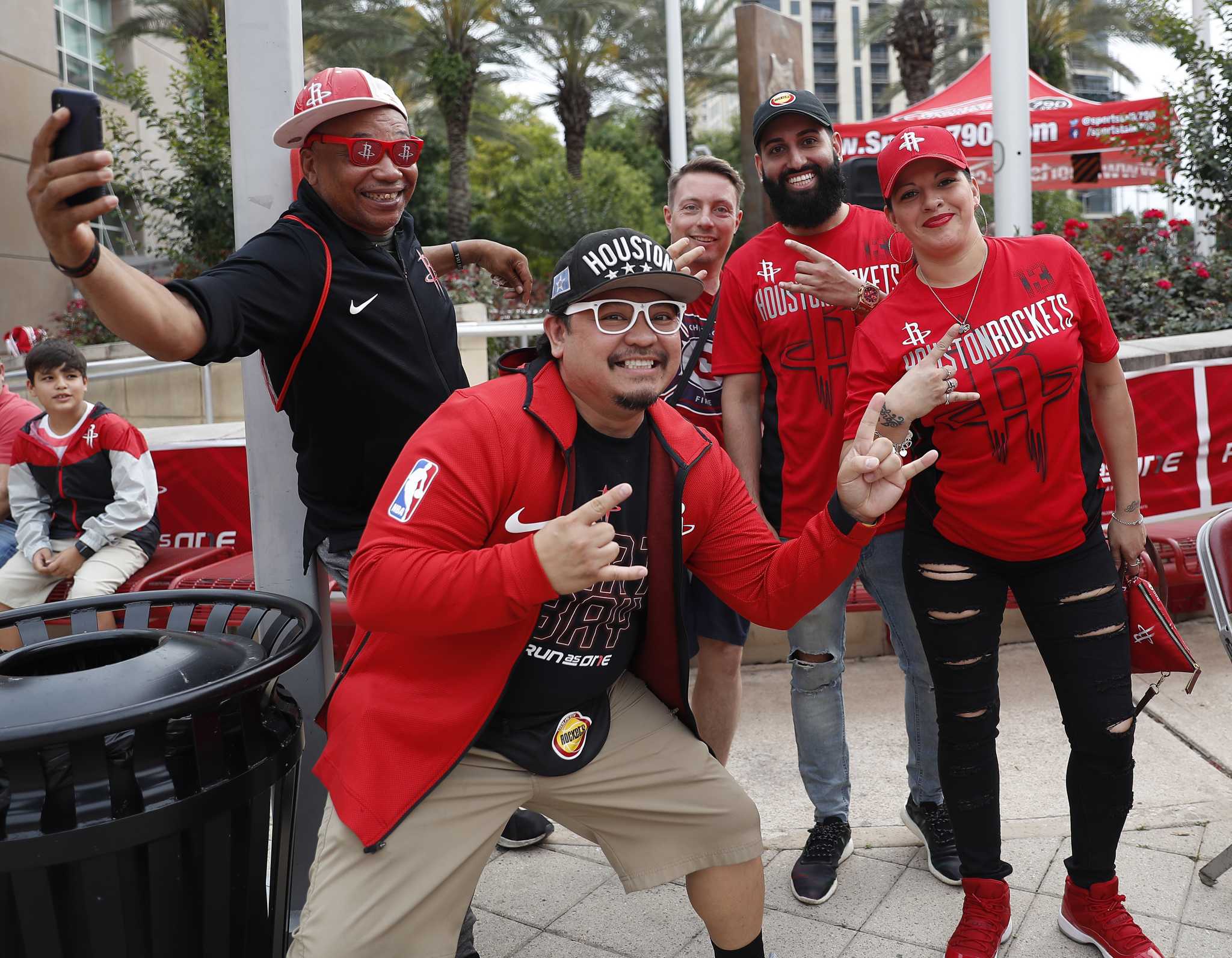 Rockets fans get loud at Game 4 against Warriors