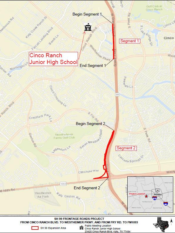 TxDOT plans May 21 hearing on Texas 99 frontage roads