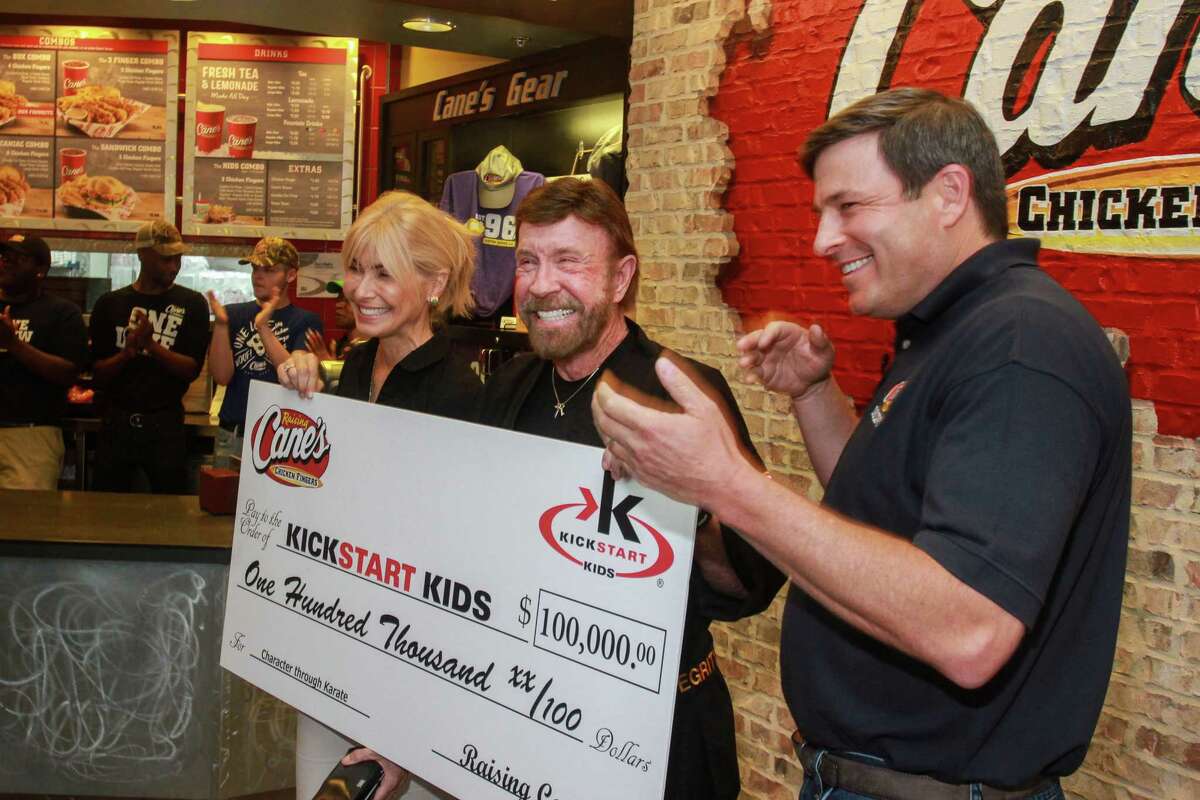 Raising Cane's donates $100,000 to Chuck Norris' Kickstart Kids ...