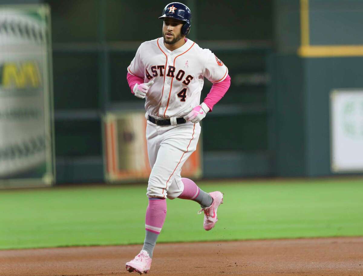 George Springer packs pink Mother's Day bat for Astros' road trip after ...