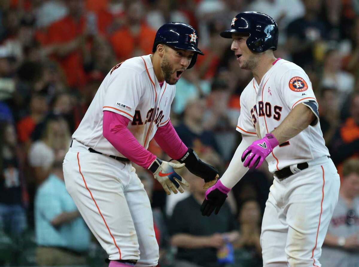 George Springer packs pink Mother's Day bat for Astros' road trip after ...