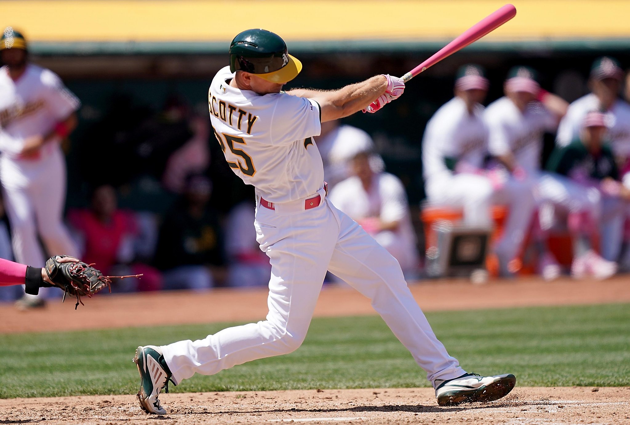 A’s fall to Cleveland, Matt Olson hits first homer of season