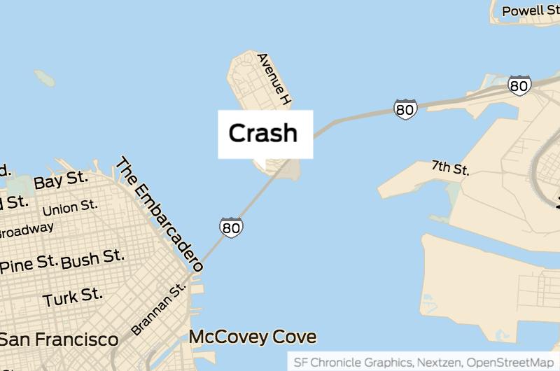 Crash on Bay Bridge results in massive traffic slowdown
