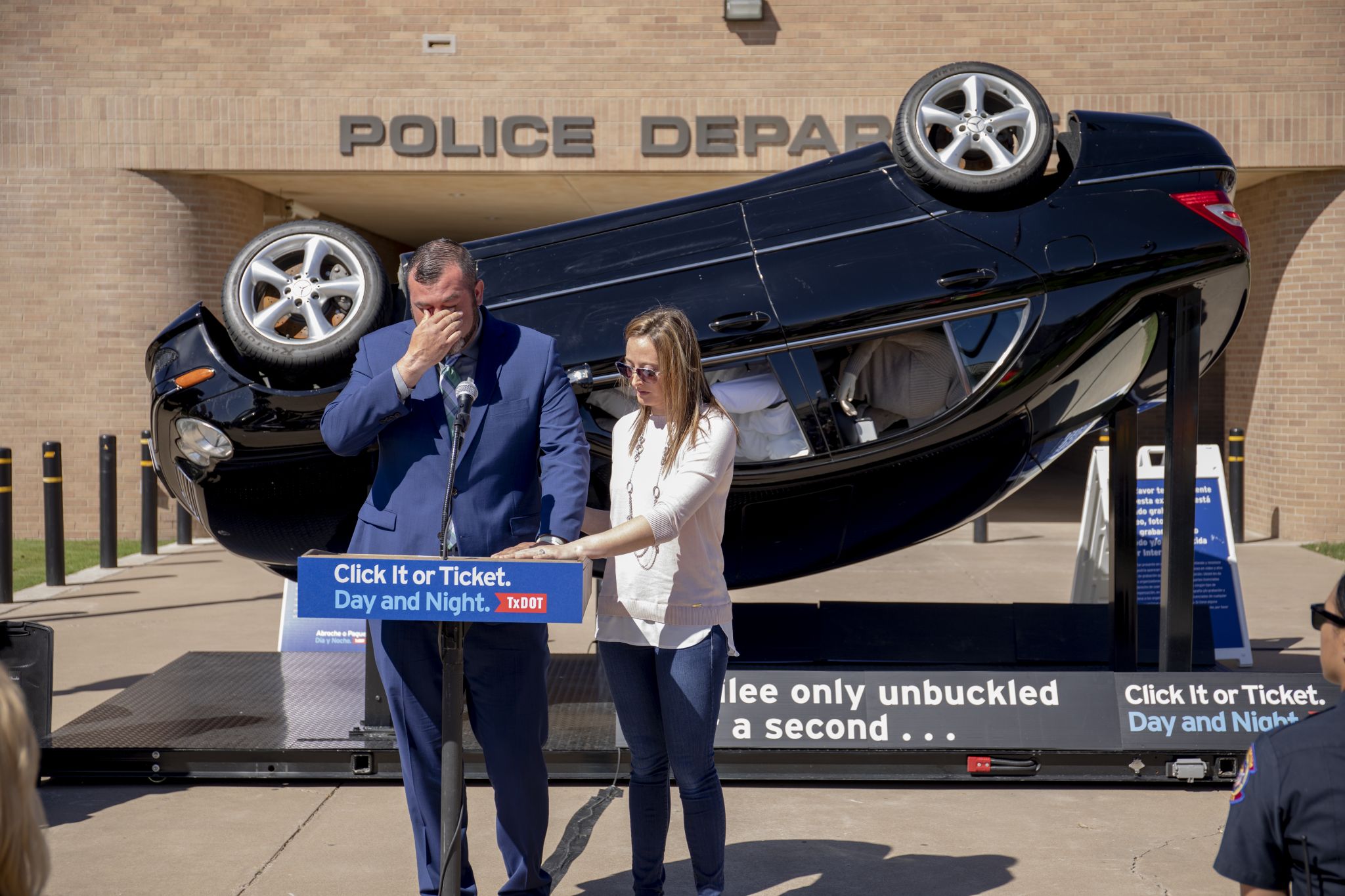 TxDOT unveils display in memory of Texas teen's death, kicks off Click It or Ticket