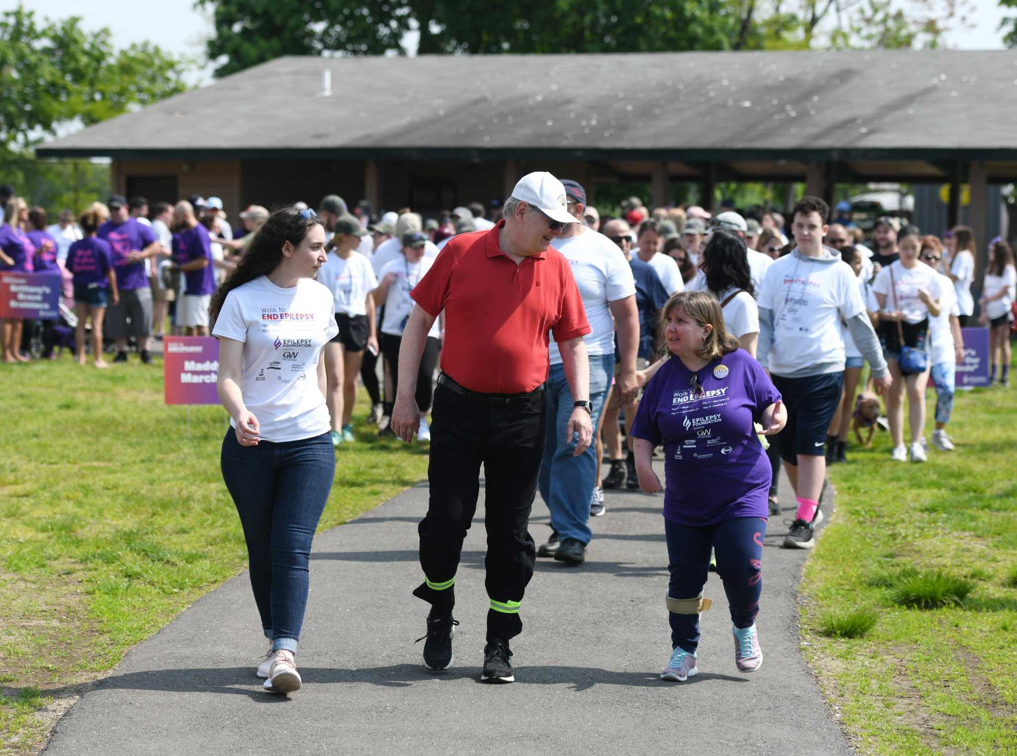 Hundreds walk for epilepsy at Cove Island