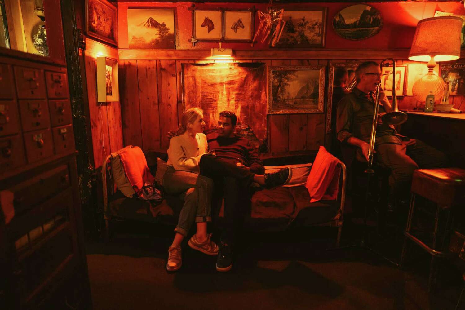 Inside the Royal Cuckoo Organ Lounge, a surreal S.F. jazz bar
