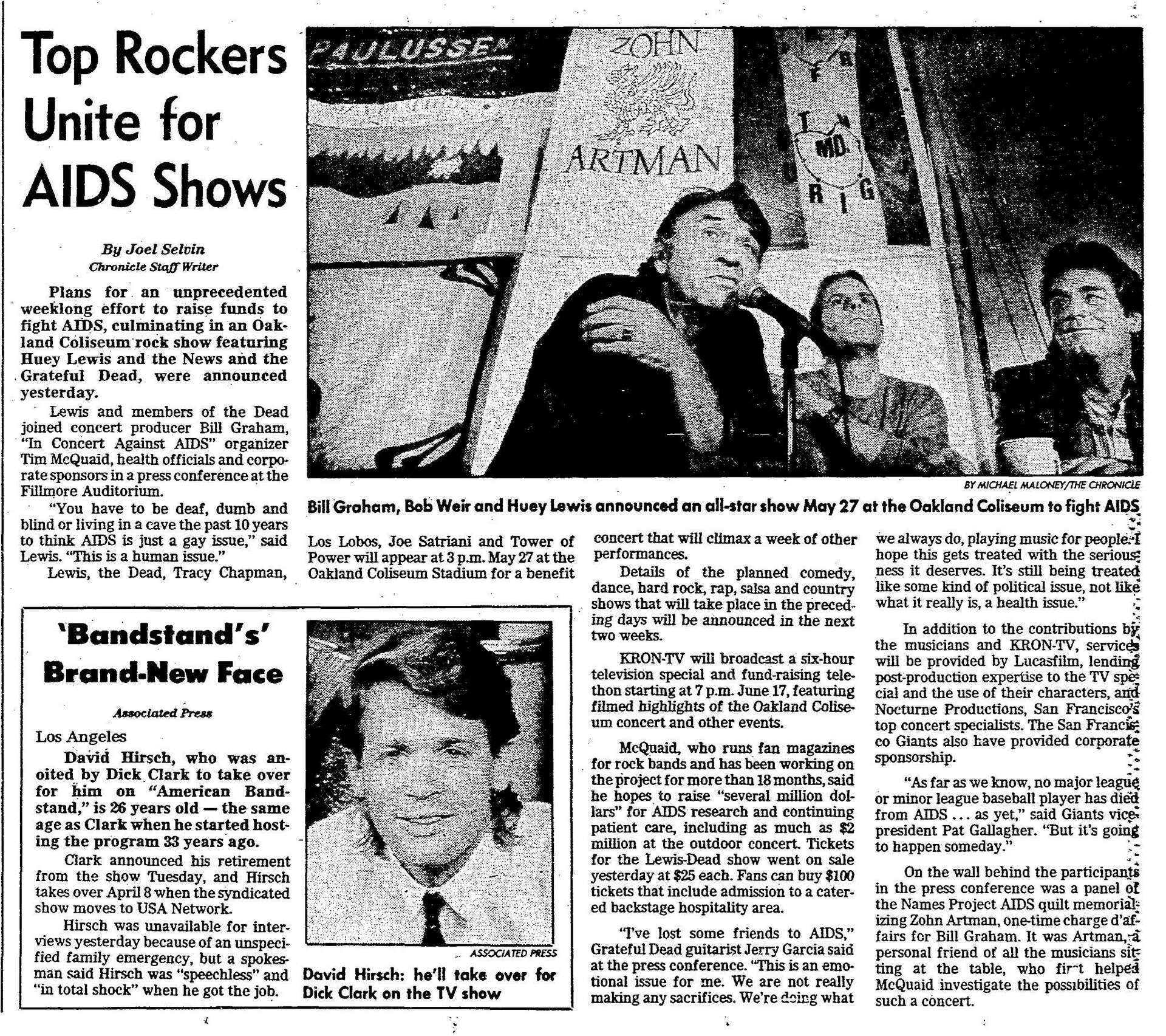 When Grateful Dead, Huey Lewis and more made stand against AIDS in Bay Area