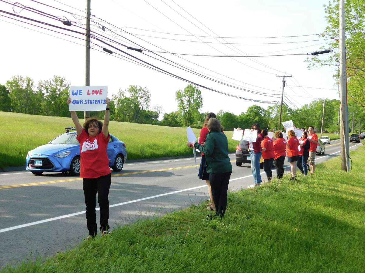 Danbury teachers protest lack of school funding