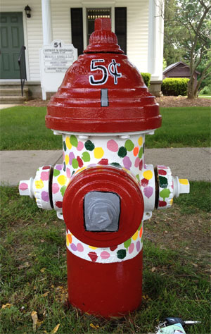 Milford's downtown fire hydrants take on new look for city's anniversary