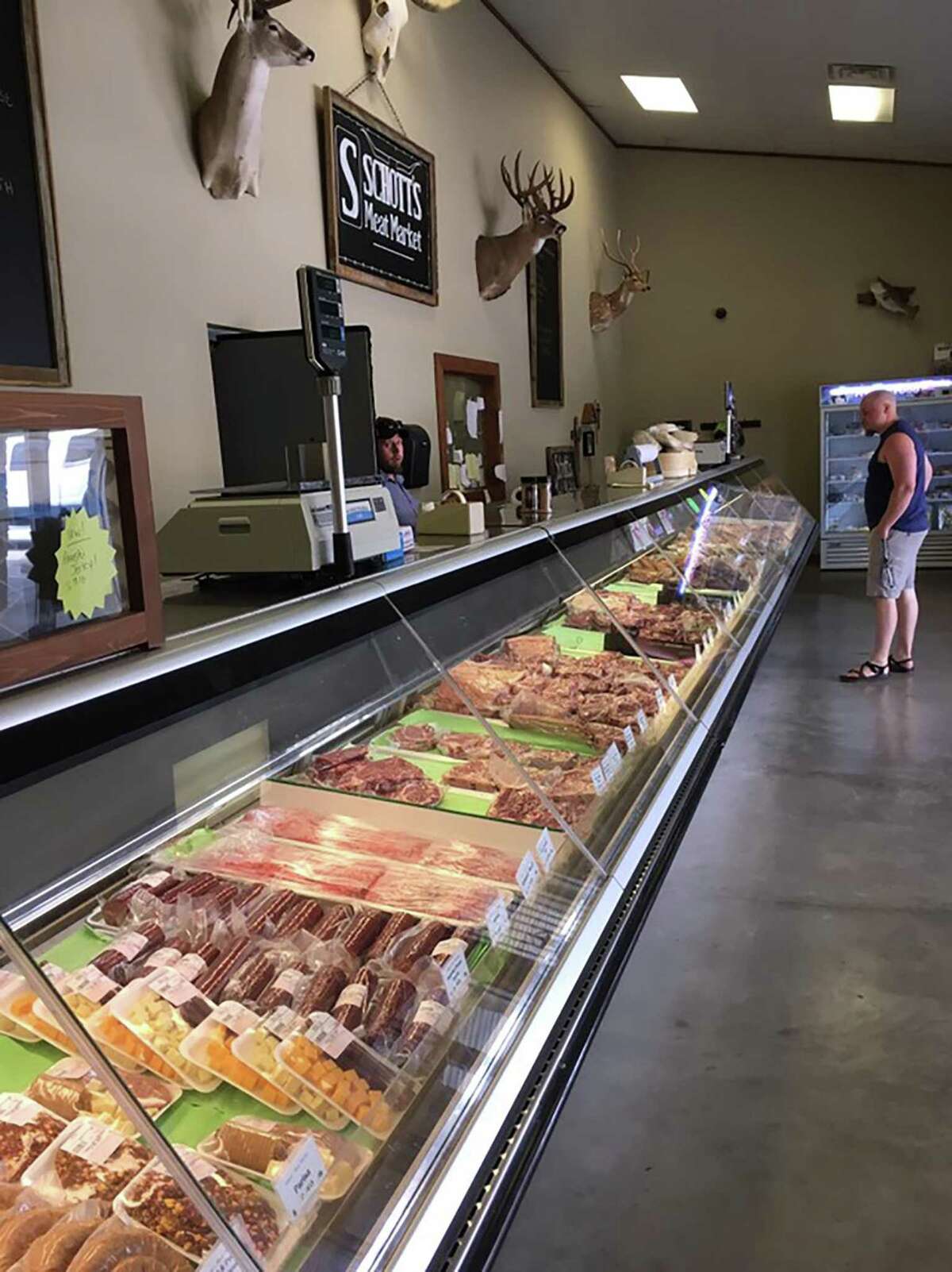 Schott’s Meat Market in Helotes moving a family shuffle