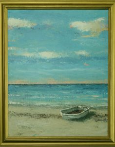 Artist Rick Senft at downtown gallery