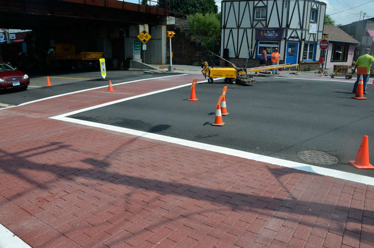 Brick-look crosswalks give downtown added appeal